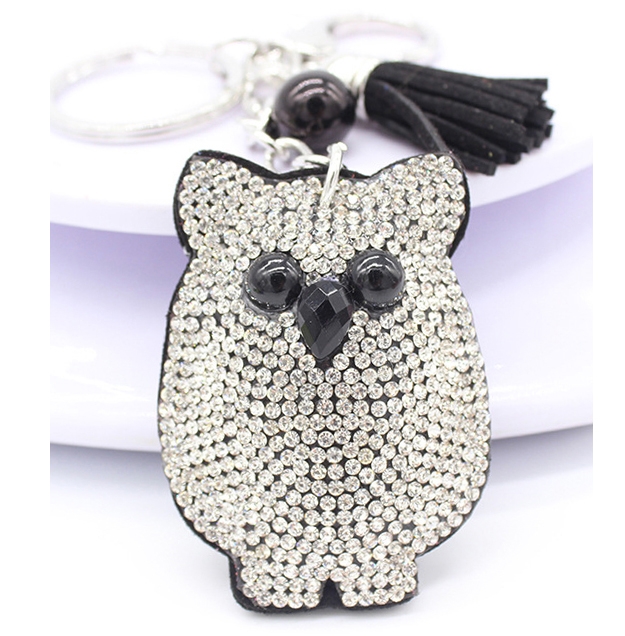 Diamante Owl Keychain silver - Bagzone - Supplier of Wholesale Fashion ...