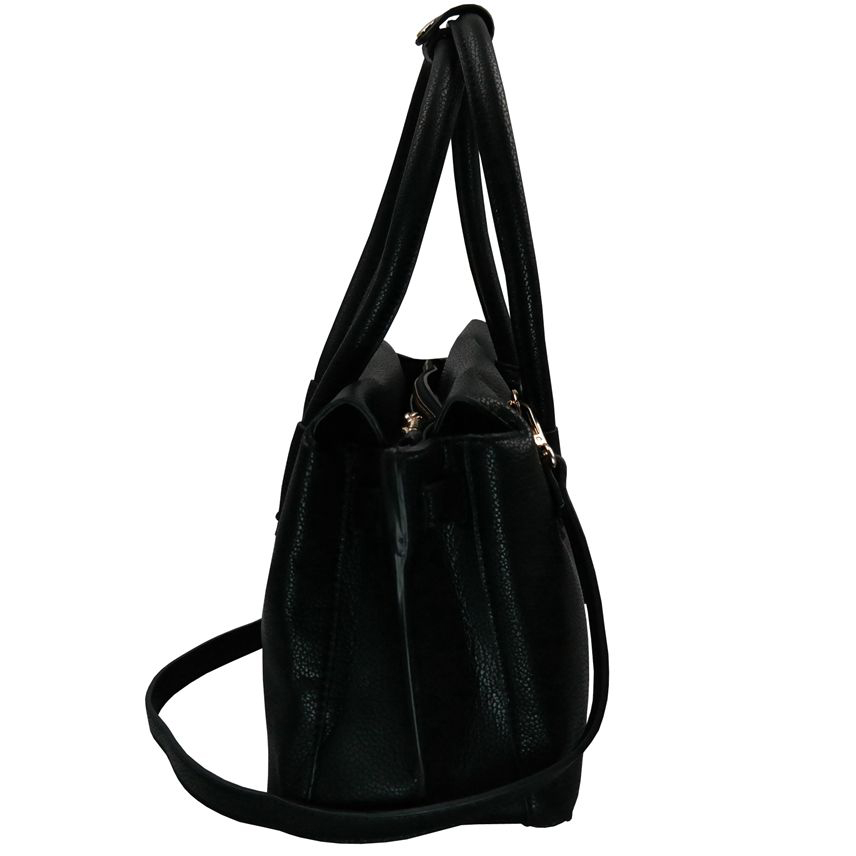 100 Black 3 Section Shoulder Bag - Bagzone - Supplier of Wholesale ...