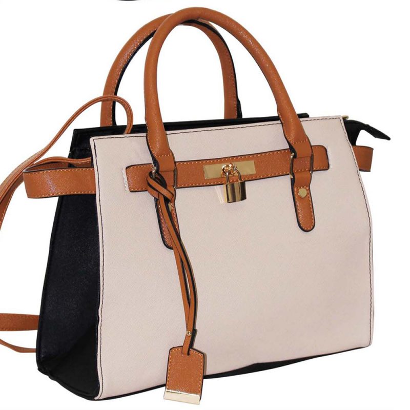 Padlock Fashion Bag - Structured Handbag - bagzone.co.uk