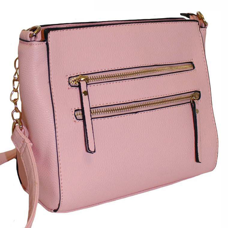134 Pink - Multi Zip Front pockets Handbag - Bagzone - Supplier of ...