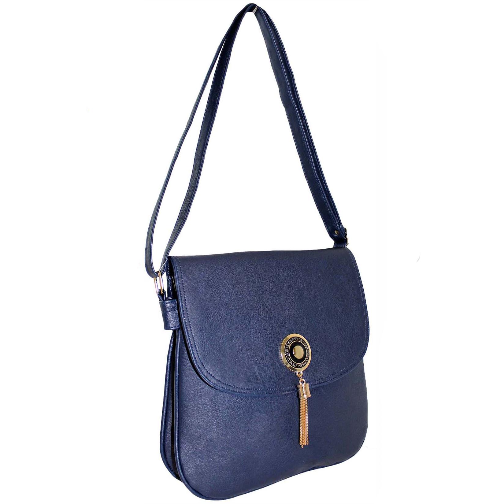 Navy Flap Over Bag - 172 Black- www.bagzone.co.uk