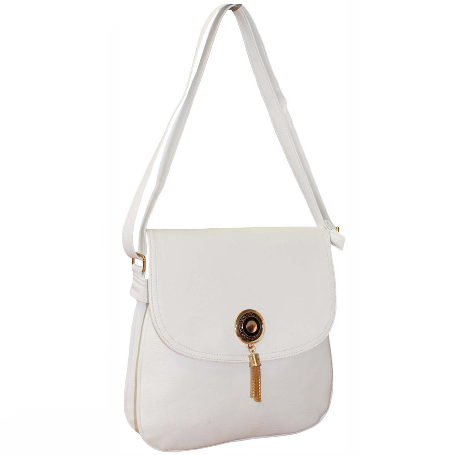 White Flap Over Bag - 172 Black- www.bagzone.co.uk