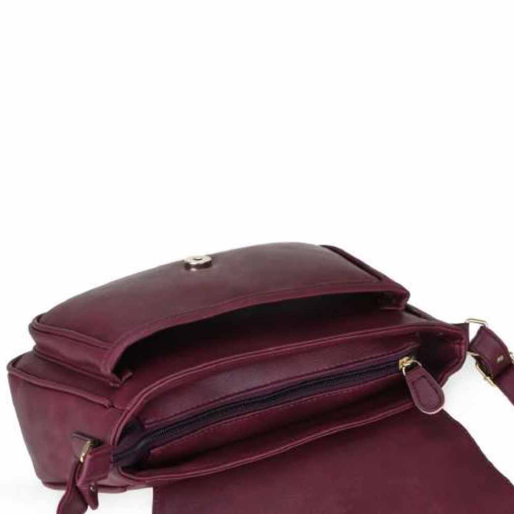 Black flap over Handbag - Adjustable Shoulder Strap - bagzone.co.uk