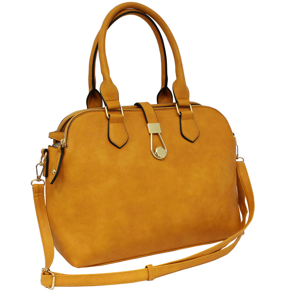 111 Mustard - 3 Section PU Handbag - Bagzone - Supplier of Wholesale ...
